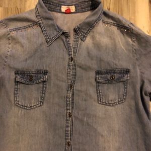 lei | Tops | Lei Light Denim Shirt | Poshmark